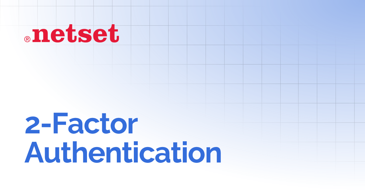 2-Factor Authentication | Nettailer Online Guide